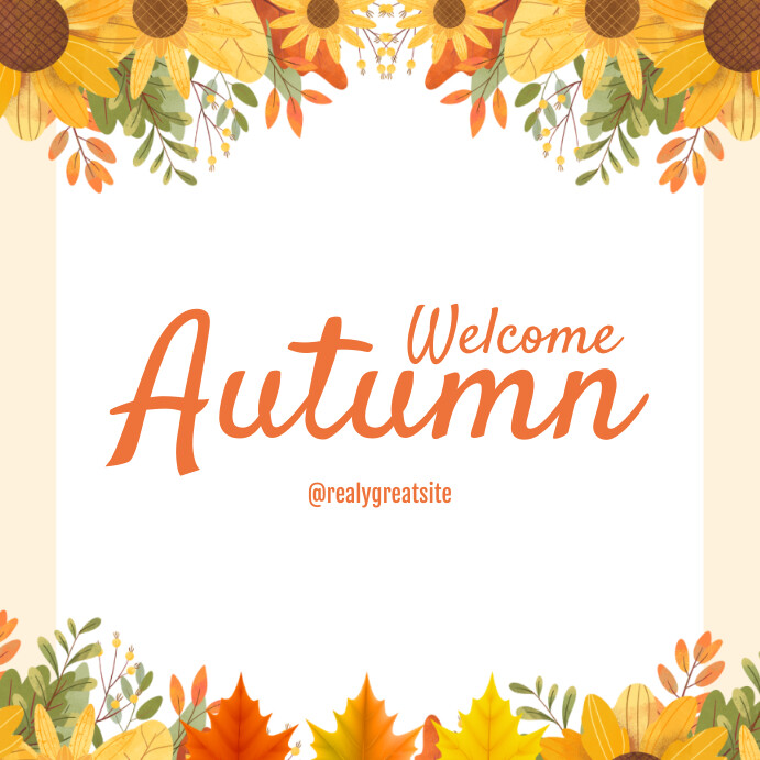 Welcome Autumn Template | PosterMyWall