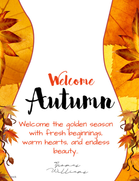 welcome autumn Template | PosterMyWall