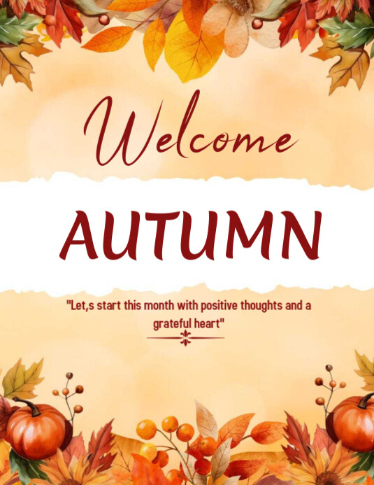 Copy of Welcome Autumn Flyer 2024 | PosterMyWall