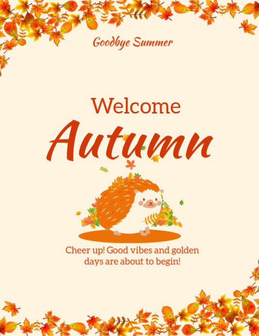 Welcome Autumn Flyer Template 2024 | PosterMyWall