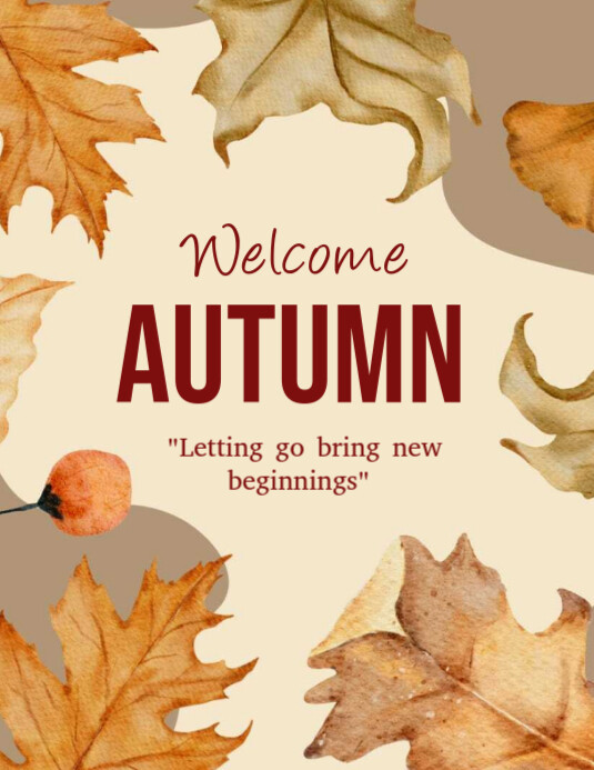 Copy of Welcome Autumn Flyer Template 2024 | PosterMyWall