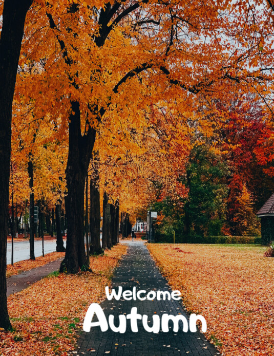 WELCOME AUTUMN FLYRE Template | PosterMyWall