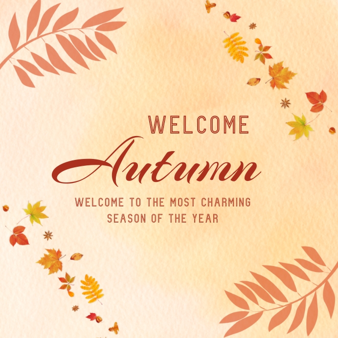 Welcome Autumn Instagram Post. Template | PosterMyWall