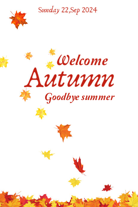 Copy of Welcome Autumn Poster 2024 | PosterMyWall