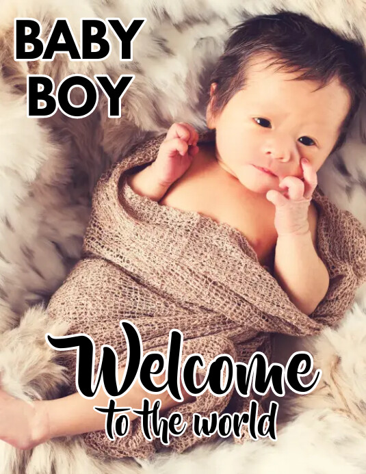 welcome baby boy Template | PosterMyWall
