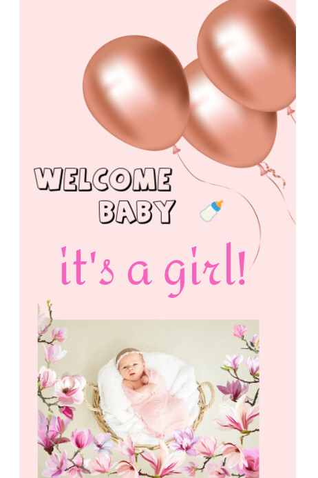 Plantilla de Welcome Baby | PosterMyWall