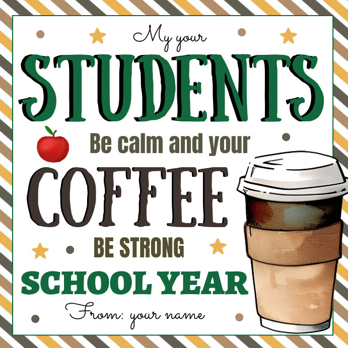 Copy of Welcome Back Coffee Gift Tag Printable, | PosterMyWall