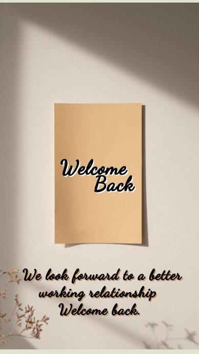 Copy of Welcome back | PosterMyWall