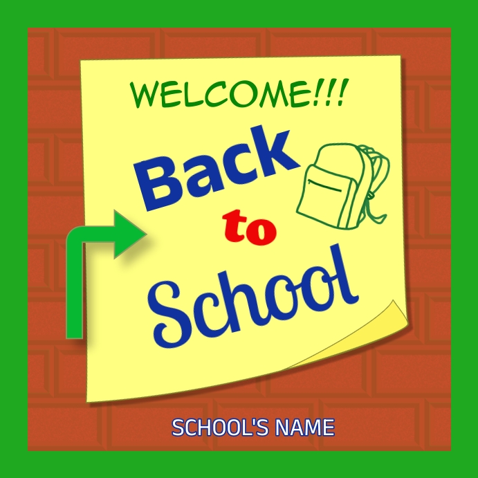 Modèle welcome back post wall | PosterMyWall