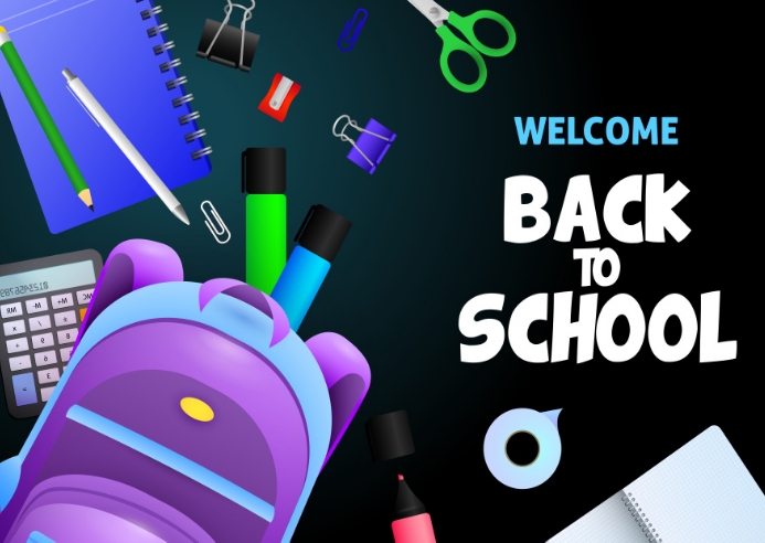 Welcome back to school background template | PosterMyWall
