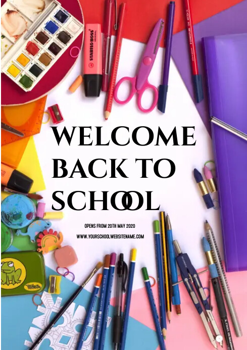 Welcome back to school Template | PosterMyWall