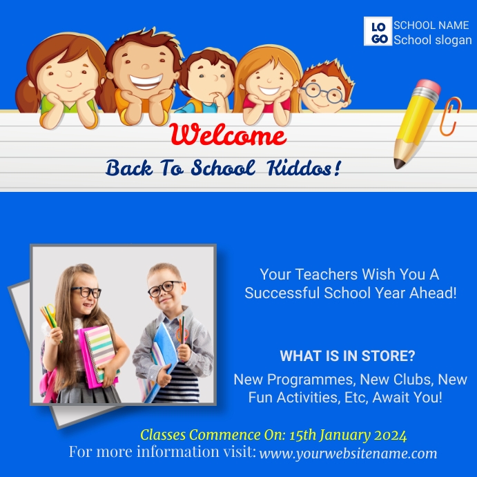 welcome back to school flyer Template | PosterMyWall