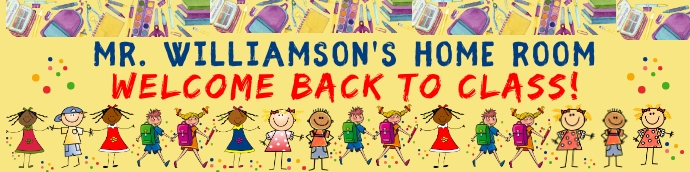 Copy of Welcome Back to School Google Banner | PosterMyWall