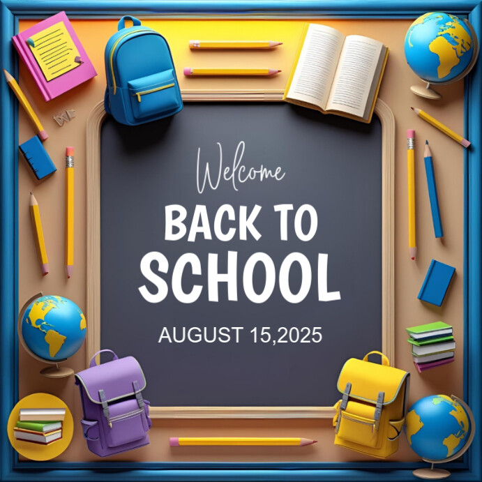 Welcome Back To School Instagram Ad Template | PosterMyWall