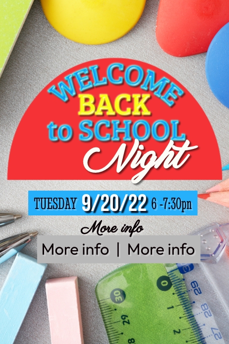 Welcome Back to School Night Template | PosterMyWall