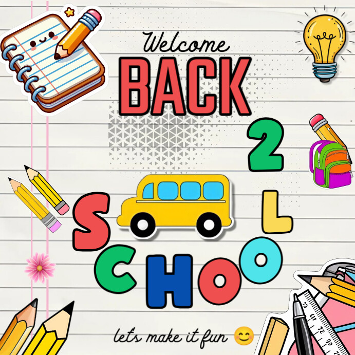 Welcome Back To School Panel Instagram Post Template | PosterMyWall