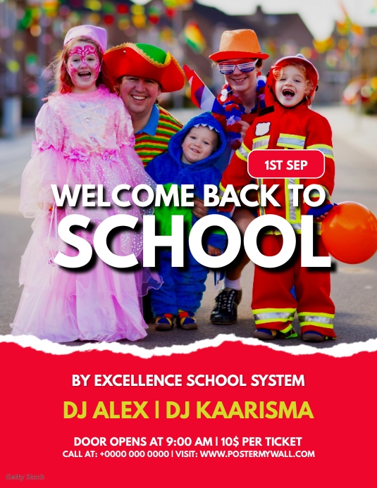 Welcome Back TO SCHOOL PARTY FLYER TEMPLATE | PosterMyWall