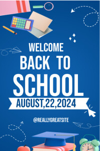 Welcome Back To School Poster Design 2024 Template | PosterMyWall