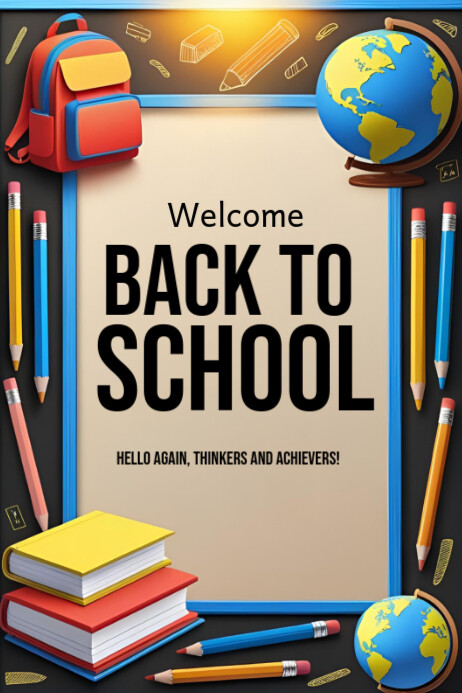 Welcome Back To School Poster Template | PosterMyWall