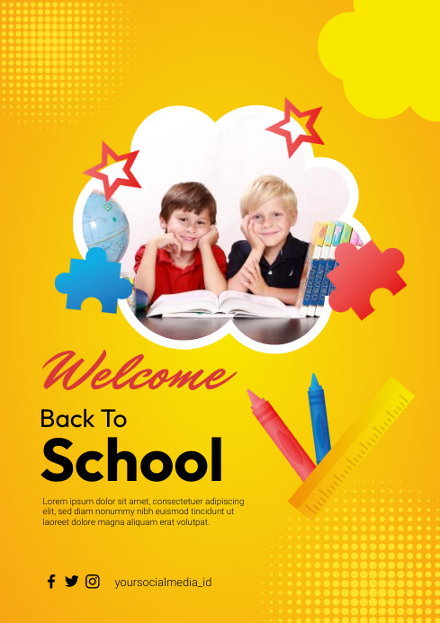 Welcome Back To School Poster Template | PosterMyWall