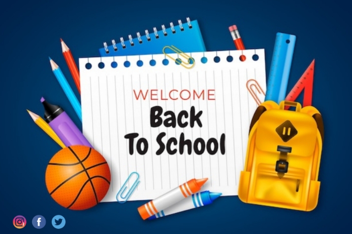 Welcome back to school poster template | PosterMyWall