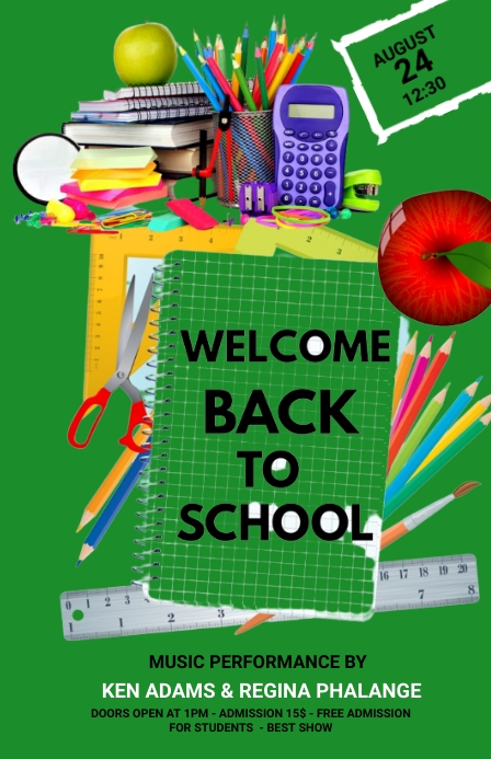 welcome back to school poster template | PosterMyWall