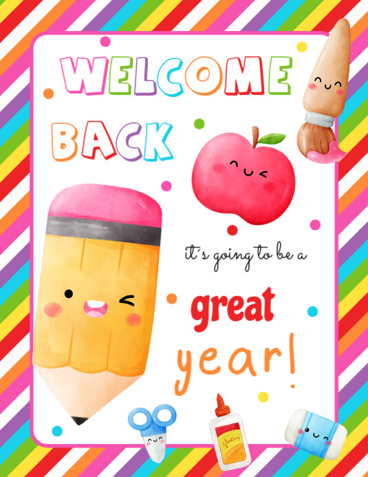Welcome Back to School Sign Template | PosterMyWall