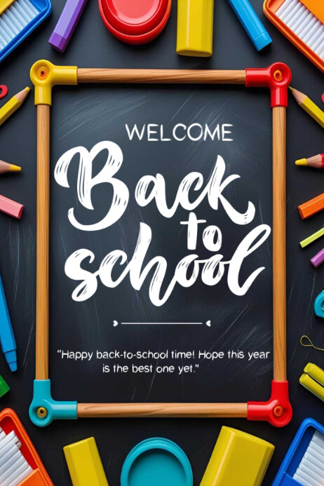 Welcome Back to School template 2025 | PosterMyWall