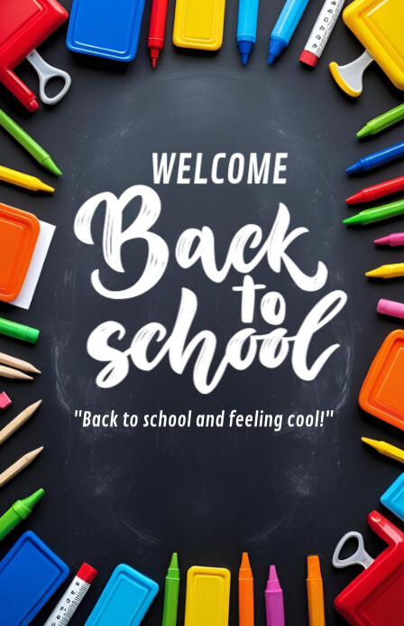 Welcome Back to School template 2025 | PosterMyWall
