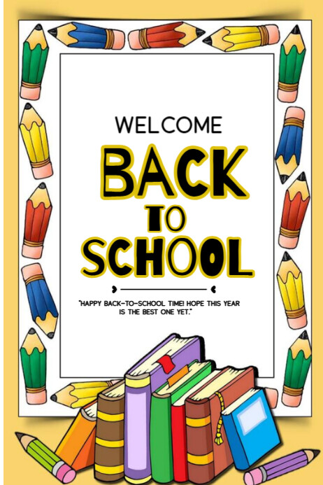 Copy of Welcome Back to School template 2025 | PosterMyWall