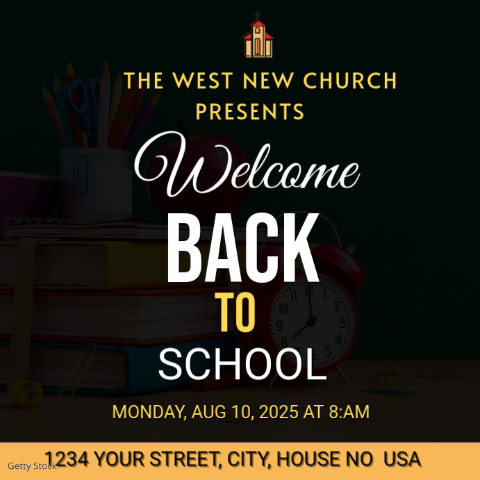 Welcome back to school template | PosterMyWall
