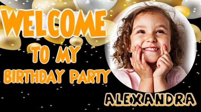 WELCOME BIRTHDAY PARTY KIDS (2) Template | PosterMyWall