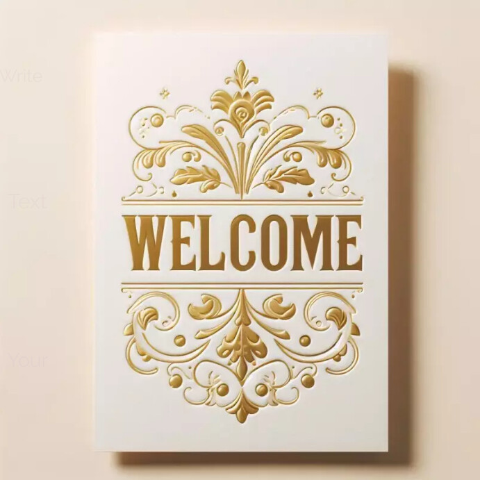 Plantilla de Welcome card flyer template | PosterMyWall