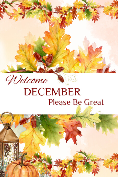 Welcome December 2024 Template | PosterMyWall