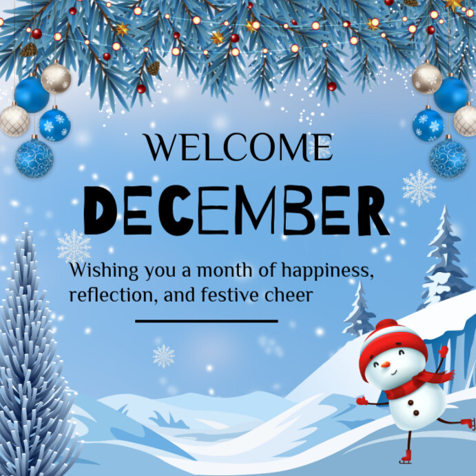 Welcome December 2024 Template | PosterMyWall