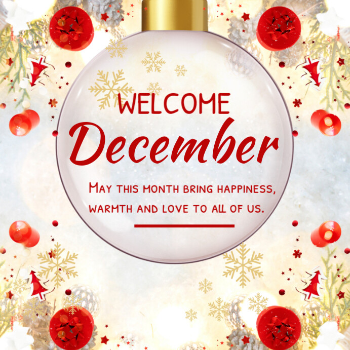 WELCOME DECEMBER 2024 Template | PosterMyWall