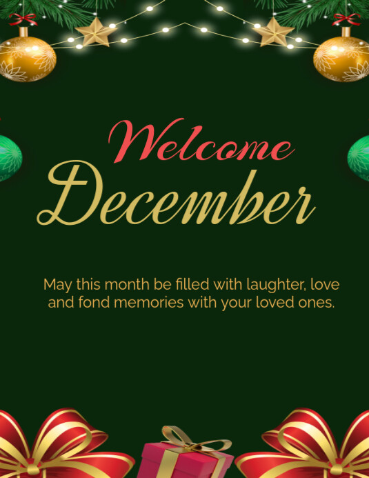 Welcome December Template | PosterMyWall