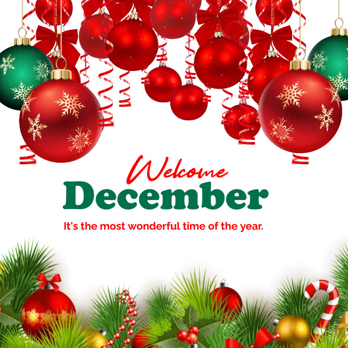 Welcome December Template | PosterMyWall