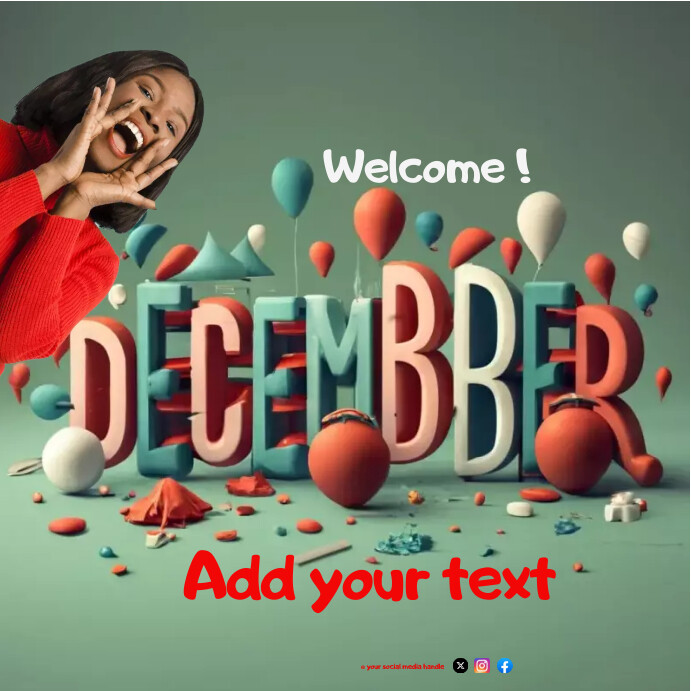 Welcome December Template | PosterMyWall