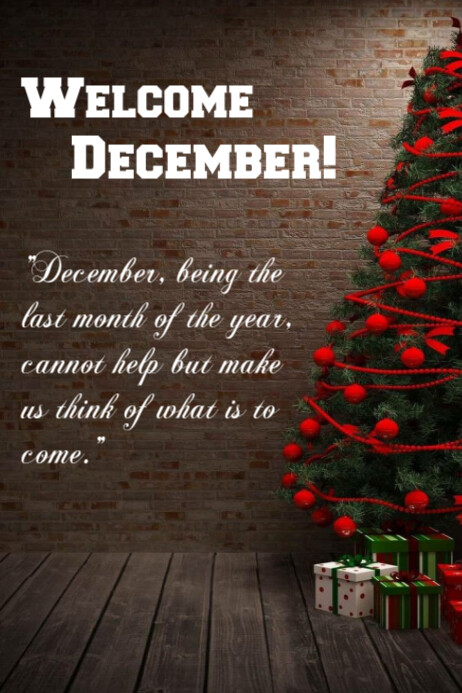 Welcome December Template | PosterMyWall