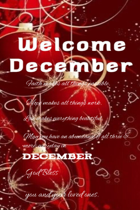 Welcome December Template | PosterMyWall