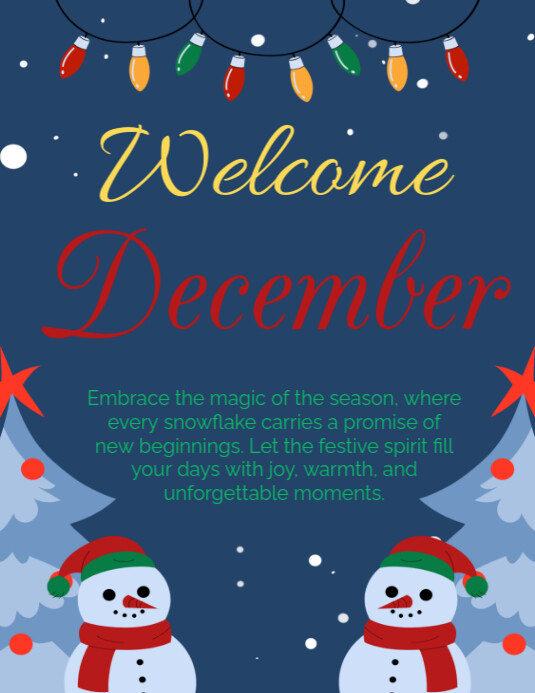 Welcome December Template | PosterMyWall
