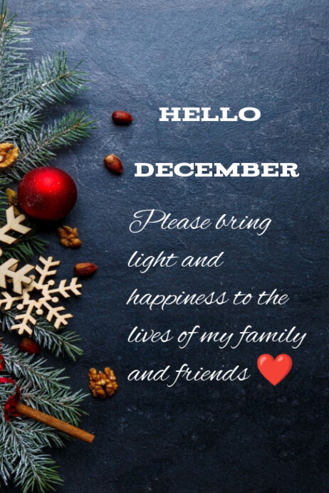 Welcome December Template | PosterMyWall