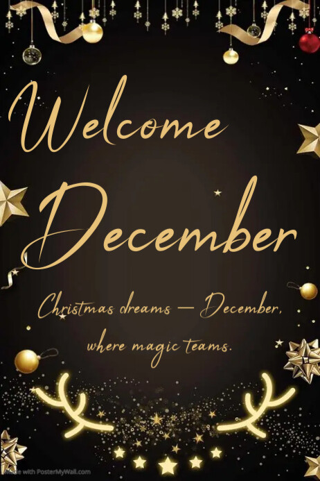 Plantilla de Welcome December | PosterMyWall