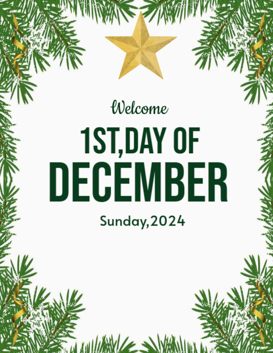 Welcome December Flyer Template 2024 | PosterMyWall