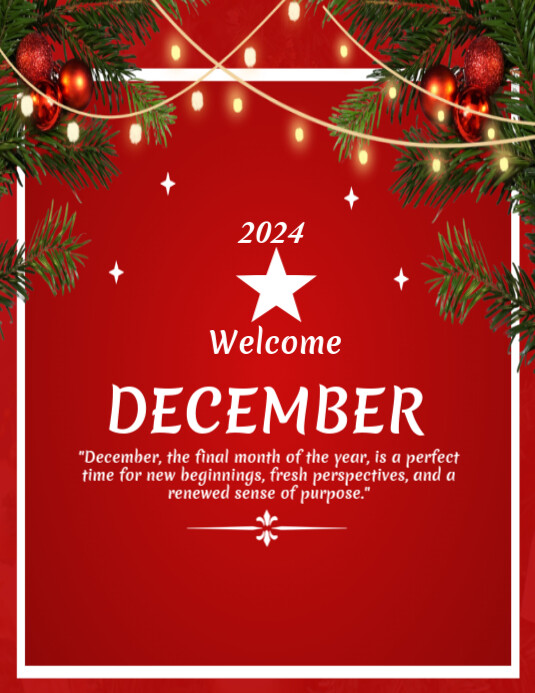 Welcome December Flyer Template 2024 | PosterMyWall