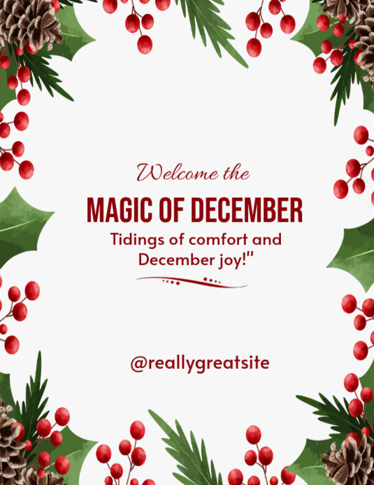 Welcome December Flyer Template 2024 | PosterMyWall
