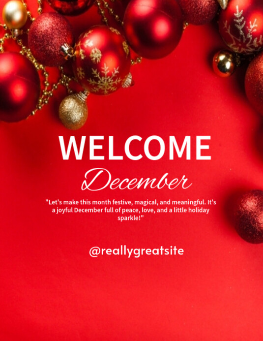 Copy of Welcome December Flyer Template 2024 | PosterMyWall