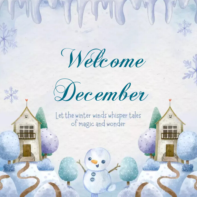 Welcome December Instagram post Template | PosterMyWall