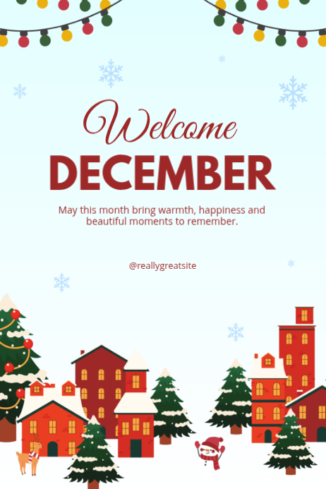 Welcome December Poster Template | PosterMyWall